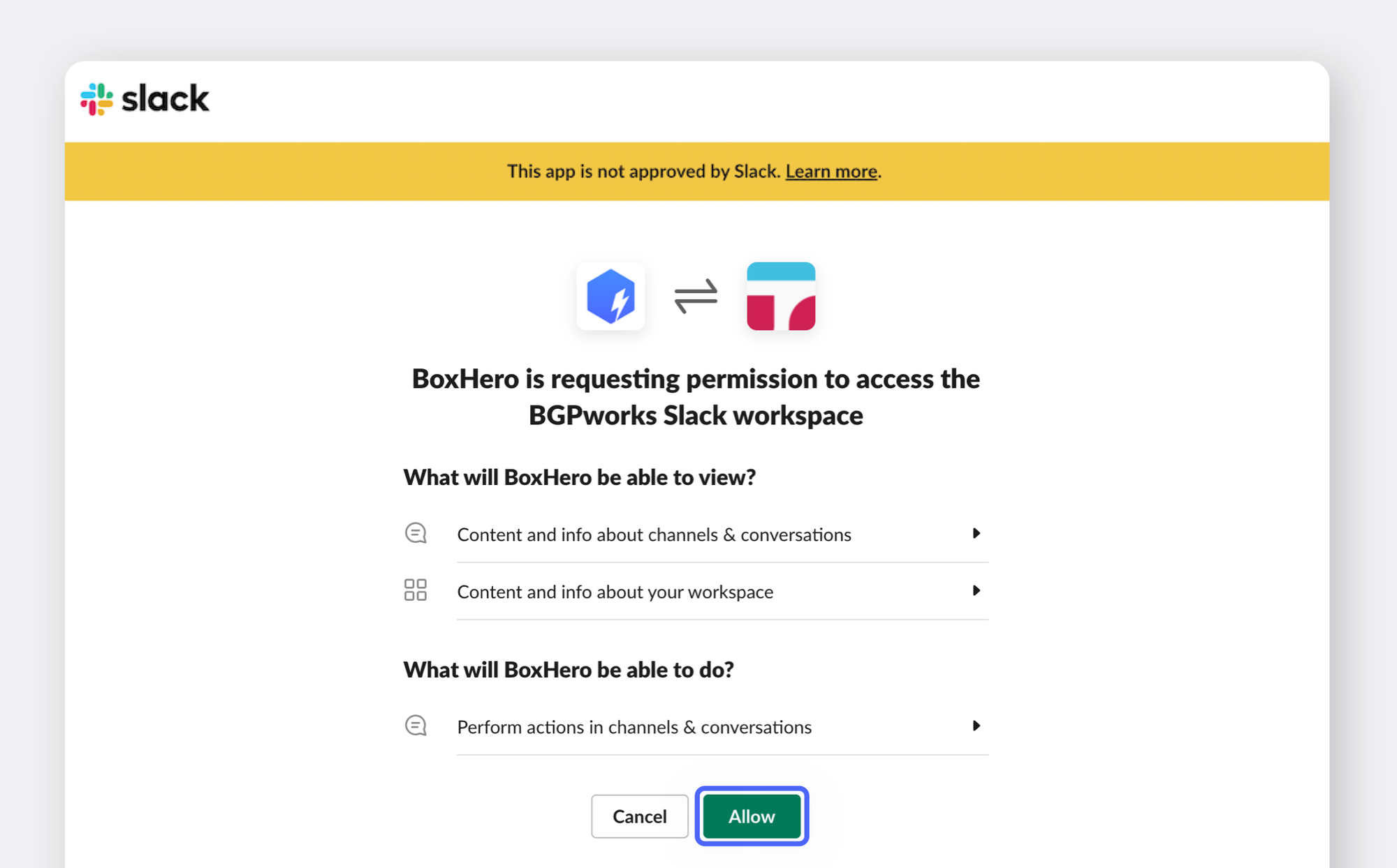 BoxHero X Slack: Work efficiently with app integrations!