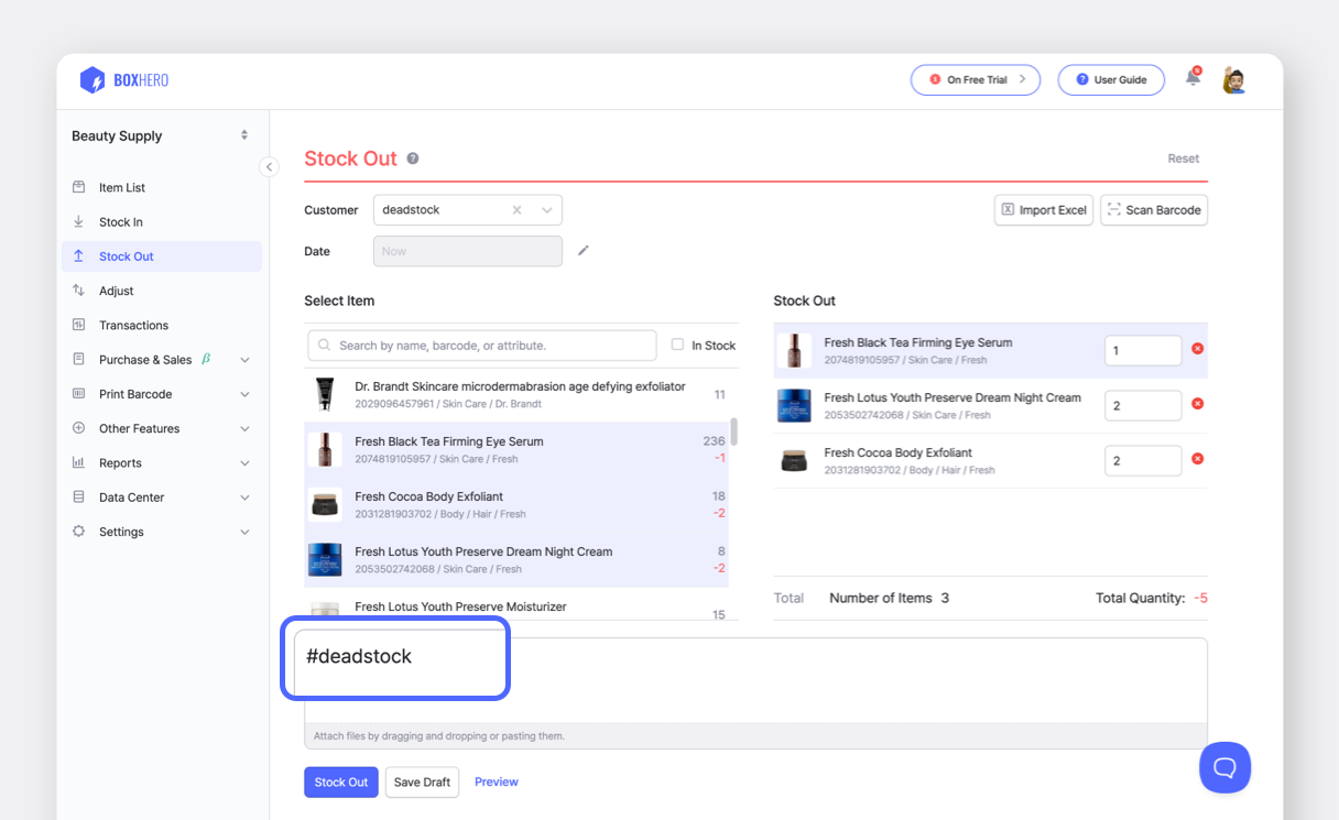A Closer Look at BoxHero’s Memo Field: Hashtags and Attachments