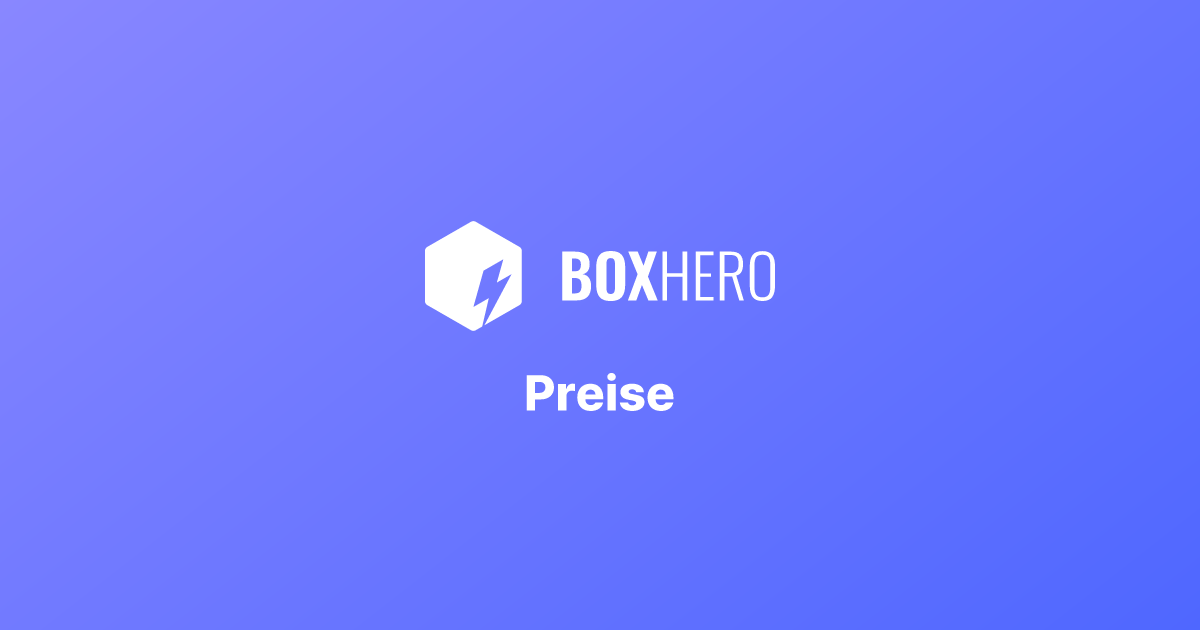 Preise | BoxHero